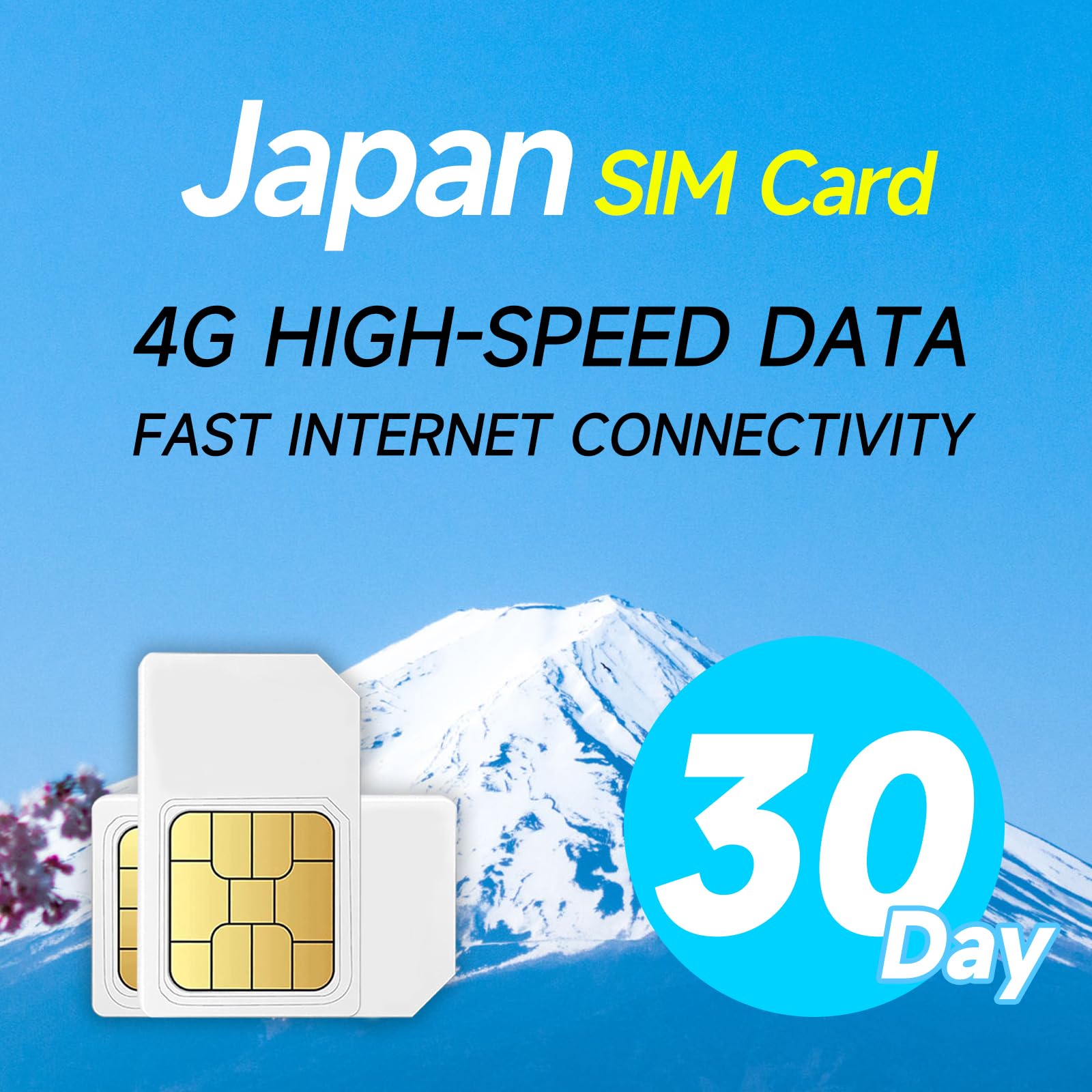 Japan Data ONLY SIM Card 30Days | Unlimited Internet Data For Japan Travelling or Business Trip 2GB High Speed Data Per Day For Your Mobile Phone Network or Other Communication Equipment |KDDI Network