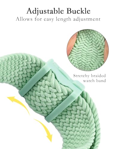 Khxriypha Nylon Braided Band for Gizmo Watch Band Replacement Compatible with Gizmo Watch 3 2 1/Gabb Watch 2 1/SyncUP Kids Watch,Adjustable Braided Elastic Sport Loop Watch Bands for Boys and Girls