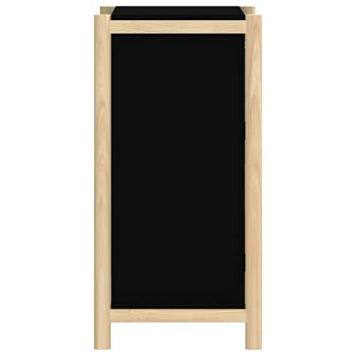 loibinfen Modern Sideboard with 2 Drawers and 2 Compartments, Buffet Sideboard Storage Cabinet Console Table Kitchen Dining Room Furniture Organizer, Entryway Cupboard, 24.4"x15"x29.5" Black -AA