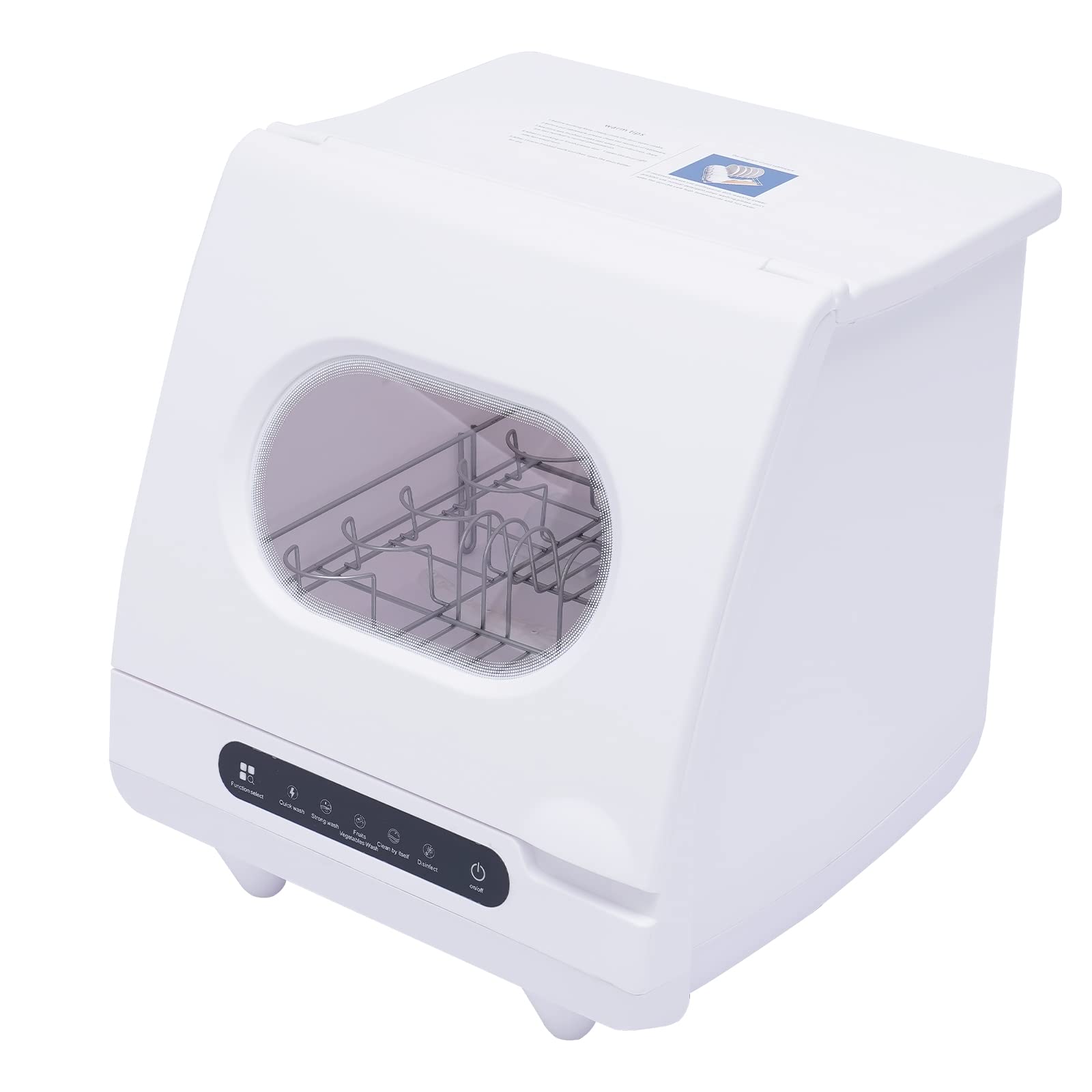 Portable Countertop Dishwasher, Mini Dishwashers with 5 Washing Programs & Air-dry Function, Automatic Deep Heating Cleaning Machine for Small Apartments, Offices, Dorms, Kitchen & RVs