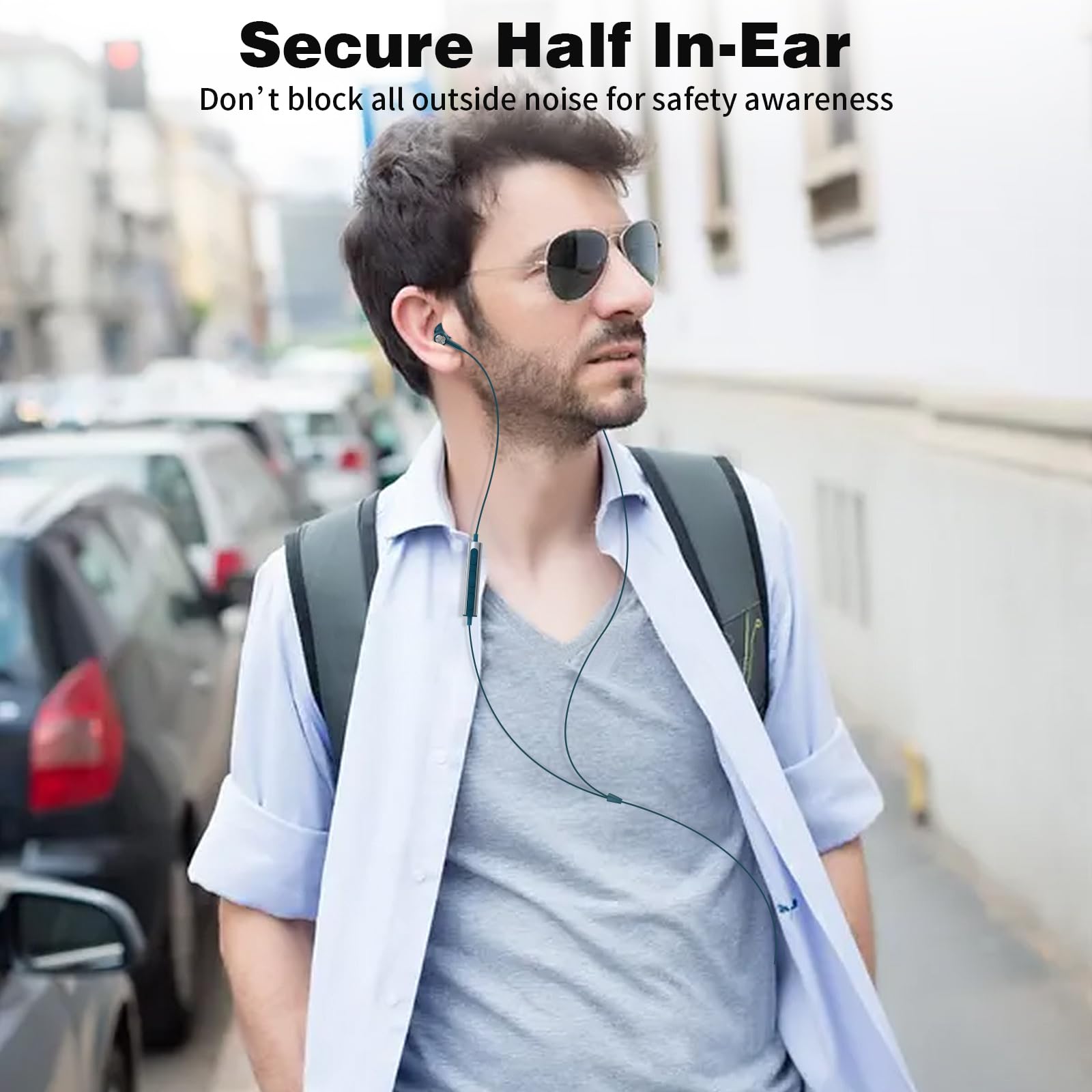 USB C Headphones Magnetic USB-C Wired Earbuds HiFi Stereo Type C Earphones Microphone Volume Control for iPhone 16 Pro 15 Plus iPad 10,Samsung Galaxy,Google Pixel,Motorola Edge/Razr,Oneplus,Lake-Blue