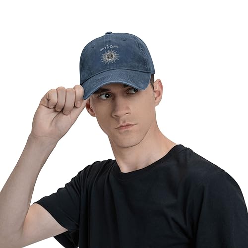 CASOWAT Alice Rock in Chains Band Denim Hats Baseball Cap for Men Women Adjustable Snapback Caps Summer Trucker Hat Navy Blue
