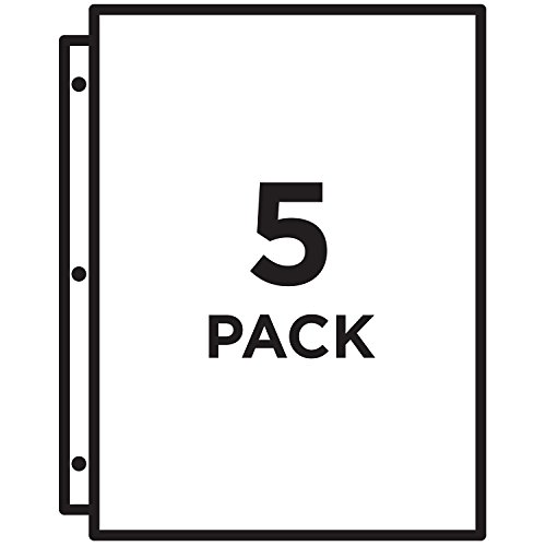 Avery Binder Pockets, Assorted Colors, 8.5" x 11", Acid-Free, Durable, 5 Slash Jackets (75254) (Pack of 2)
