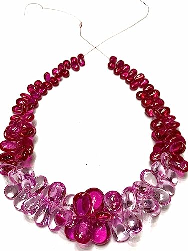 Natural -RED Corundum Almond soomth Beads 5 * 9-7 * 14 mm 13 inch Long String Jewelry Making Gemstone Beads for Necklace Bracelet