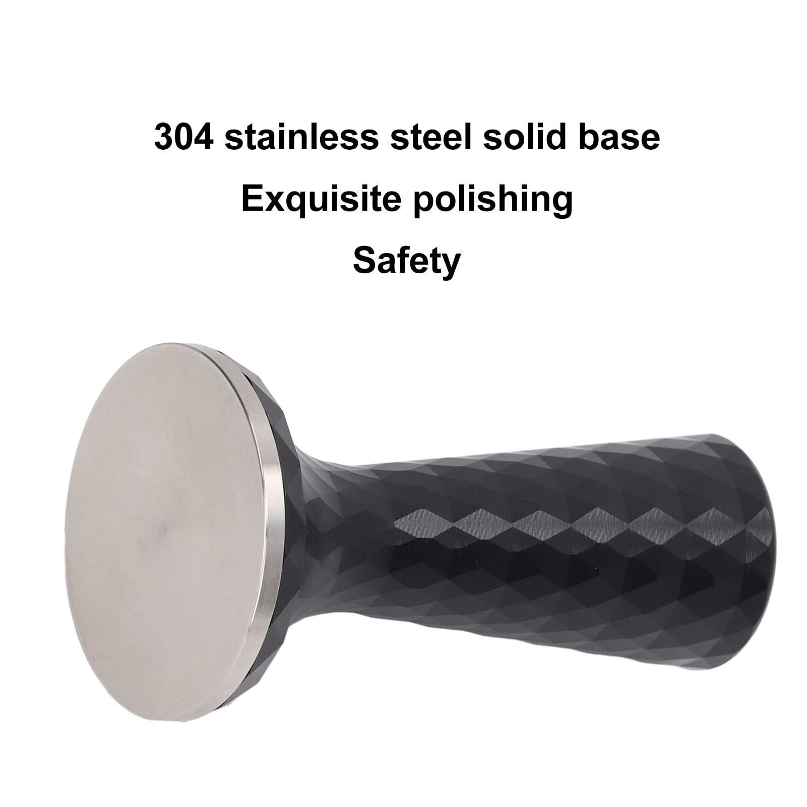Tamper,Coffee Tamper - Food Grade Safe Coffee Hand Tamper with Flat Stainless Steel Base - Coffee Press Tool 53mm / 2.1in (53mm)