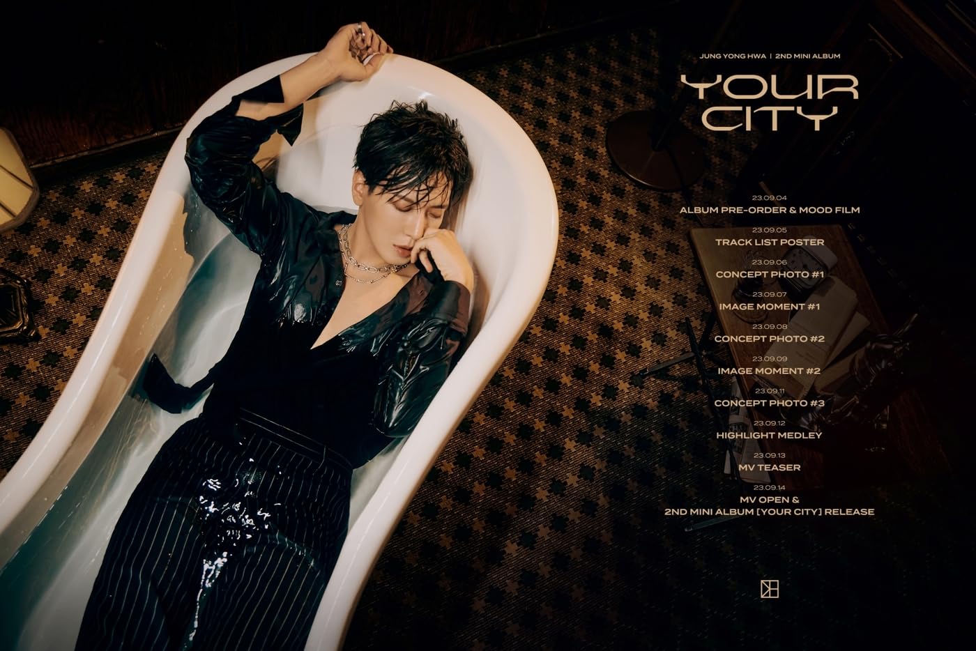 CNBLUE Jung Yonghwa Your City 2nd Mini Album Random Version CD+96p PhotoBook+1p PostCard+1p Polaroid+1ea Bookmark+1p Selfie PhotoCard+Tracking Sealed