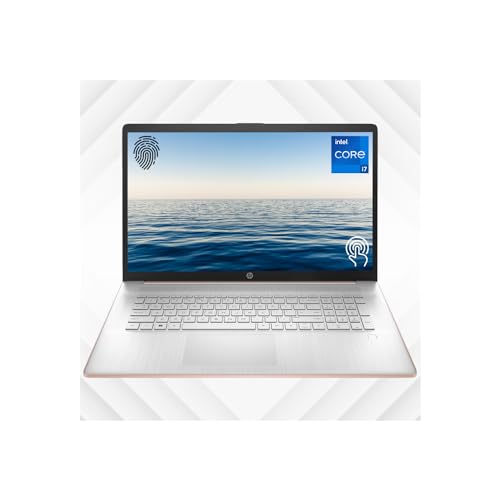 HP 2023 Premier 17t Laptop, 17.3" HD+ Touchscreen, Intel Core i7-1355U, NVIDIA GeForce MX550, 32GB RAM, 2TB SSD, Webcam, HDMI, Backlit Keyboard, Fingerprint Reader, Wi-Fi 6, Windows 11 Home, Rose