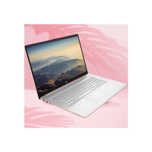 HP 2023 Premium 17.3" HD+ Touchscreen Business Laptop, Intel Core i7-1355U, NVIDIA GeForce MX550, 32GB RAM, 1TB SSD, Webcam, HDMI, Wi-Fi 6, Backlit Keyboard, Fingerprint Reader, Windows 11 Pro, Rose