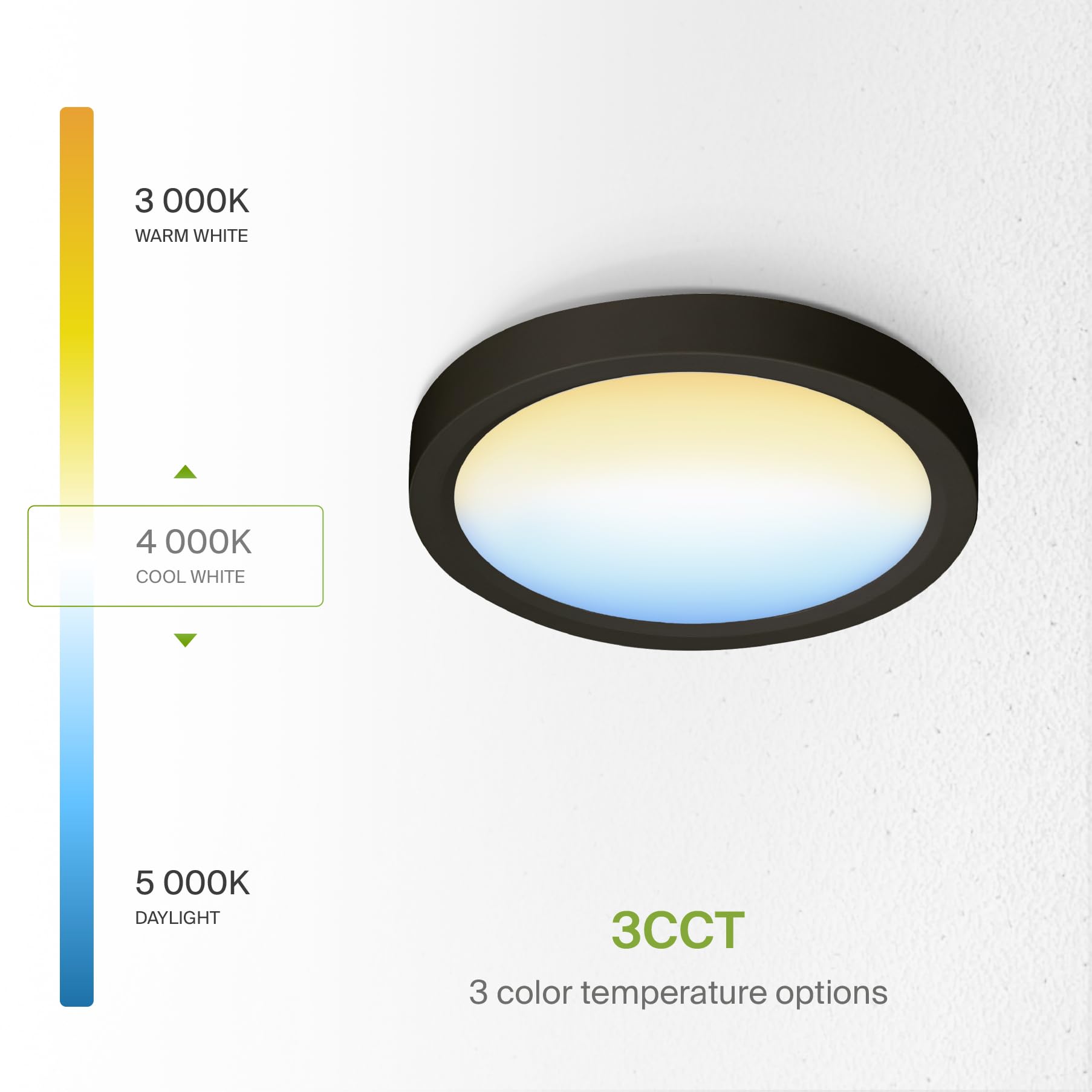 ASD LED 5" Round Flush Mount Light | 10W 720LM 3000-5000K 120V | 3CCT, Dimmable, Ultra Slim, ETL Listed | Thin Surface Lamp, Bedroom Ceiling Lighting | Bronze, 6 Pack