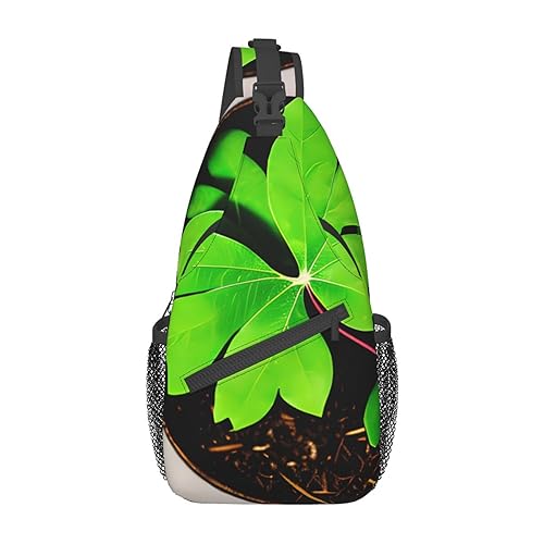 St Patricks Day Leaves High Storage Capacity Chest Bag Diagonally Sling Backpack Crossbody Shoulder Bag For Men Women