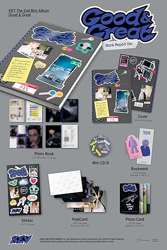 KEY SHINee Album - Good & Great Work Report Ver.+Pre Order Benefits+BolsVos Exclusive K-POP Inspired Digital Planner, Sticker Pack for Social Media