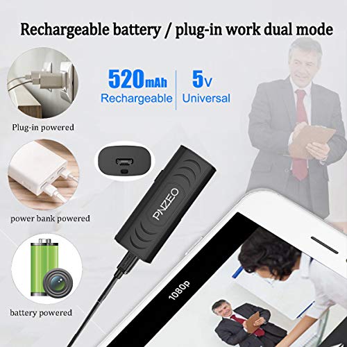 PNZEO W3 Mini Hidden Camera Portable Wireless WiFi Remote View IP Camera Super Small Home Security Cameras P2P Indoor Outdoor Video Record Smart Spy Camera