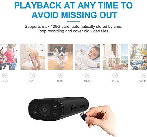 PNZEO W3 Mini Hidden Camera Portable Wireless WiFi Remote View IP Camera Super Small Home Security Cameras P2P Indoor Outdoor Video Record Smart Spy Camera