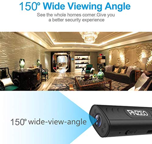 PNZEO W3 Mini Hidden Camera Portable Wireless WiFi Remote View IP Camera Super Small Home Security Cameras P2P Indoor Outdoor Video Record Smart Spy Camera
