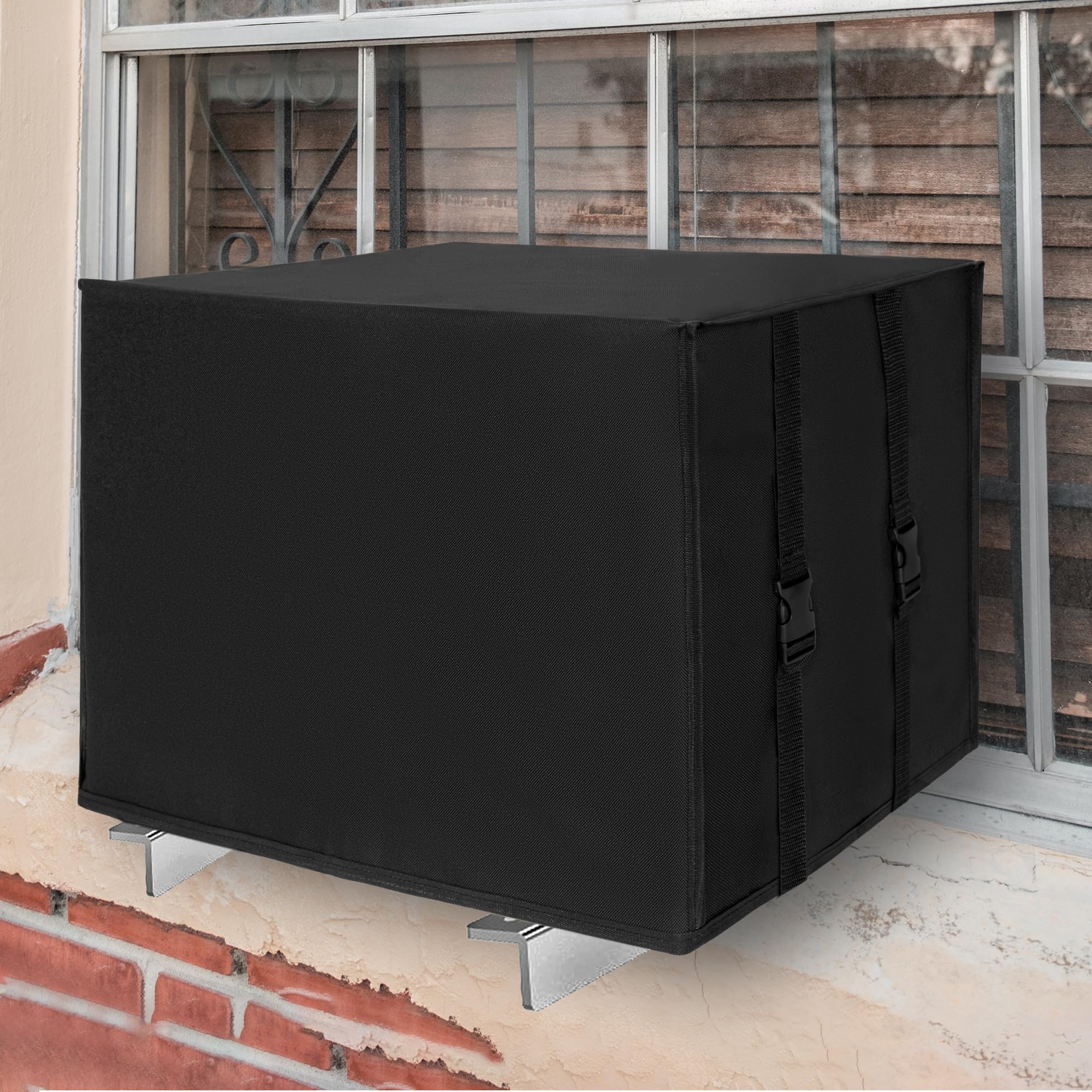 Window Air Conditioner Cover fits Midea U-shaped AC Covers Outside Units 21.4x13.4x13.8 inch Waterproof Dustproof Outdoor AC Cover