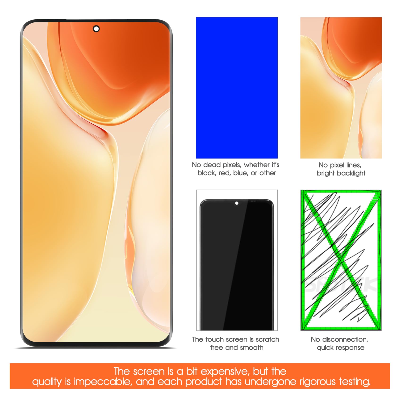 Original Screen for Samsung Galaxy S20 Screen Replacement for Samsung S20 5G LCD Screen SM-G980,SM-G980F,SM-G981 Touch Display Digitizer Assembly Repair Parts No Frame(Black with Figerprint Function)