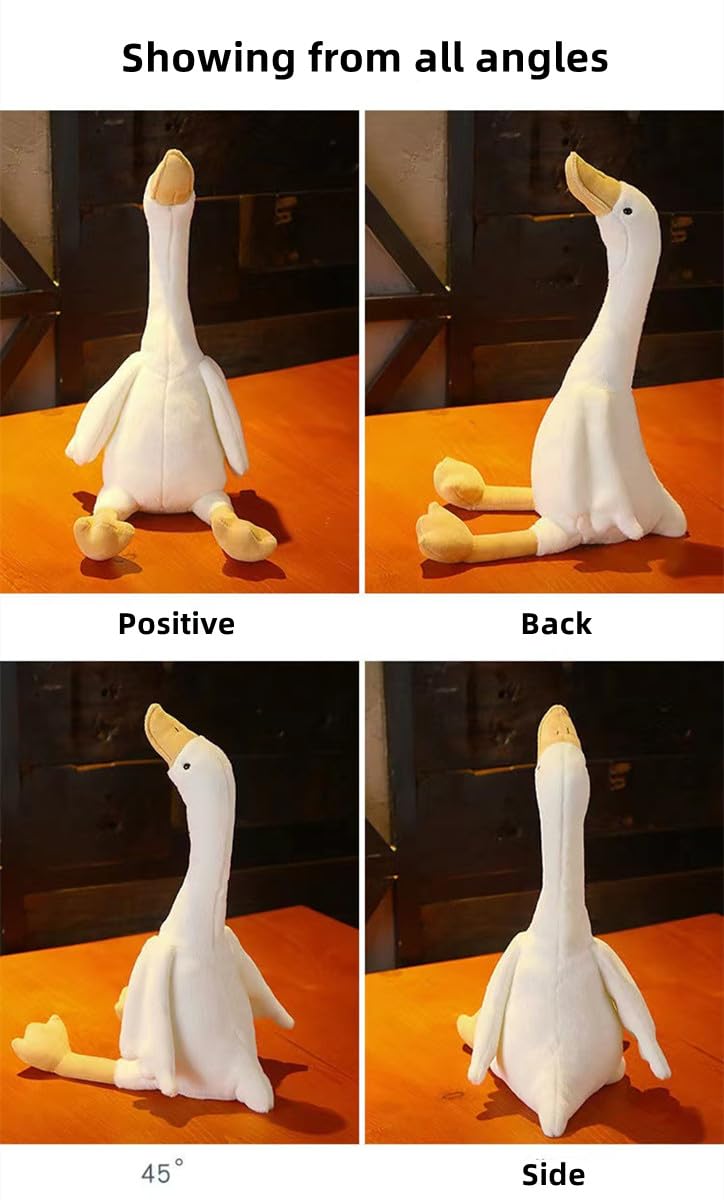 XZJMY 19.7" Goose Stuffed Animal,Cute Duck Plush Stuff Toy Gift for Kids and Friends (Small, White)