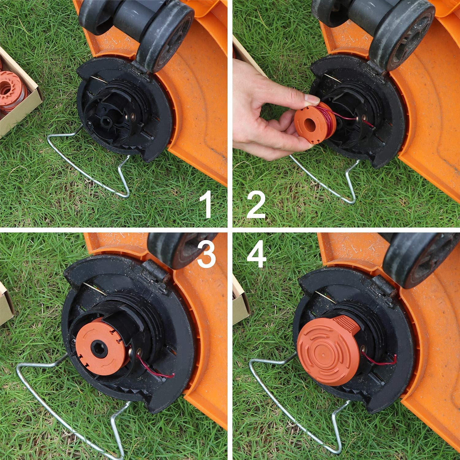 WA0010 String Trimmer Spool Line for Worx , Edger Spool Compatible with Worx trimmer spools Weed Eater String, 0.065 inch 10ft Autofeed Replacement spool Line for WA0010 Electric Weed Whacker Eater