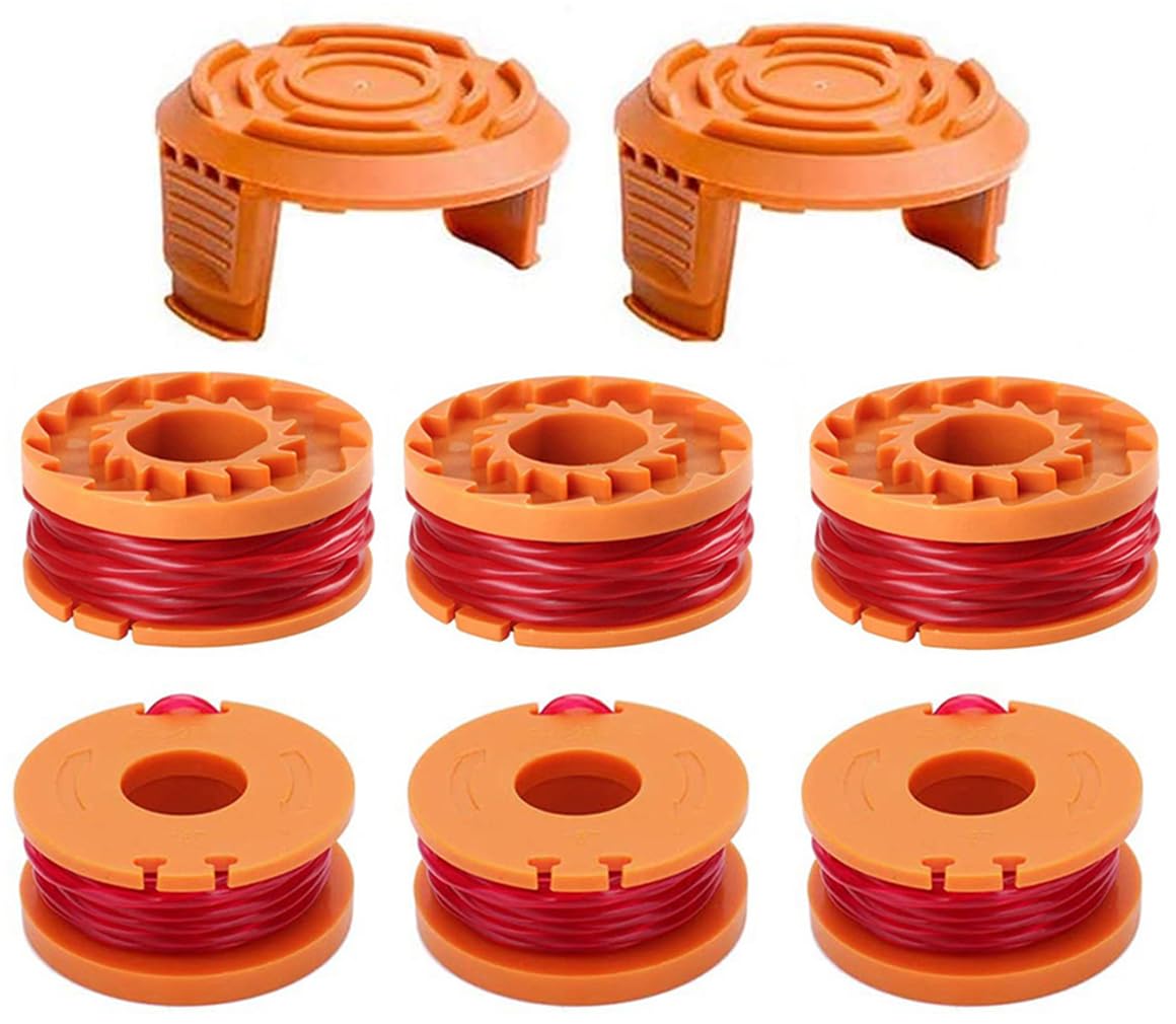 WA0010 String Trimmer Spool Line for Worx , Edger Spool Compatible with Worx trimmer spools Weed Eater String, 0.065 inch 10ft Autofeed Replacement spool Line for WA0010 Electric Weed Whacker Eater