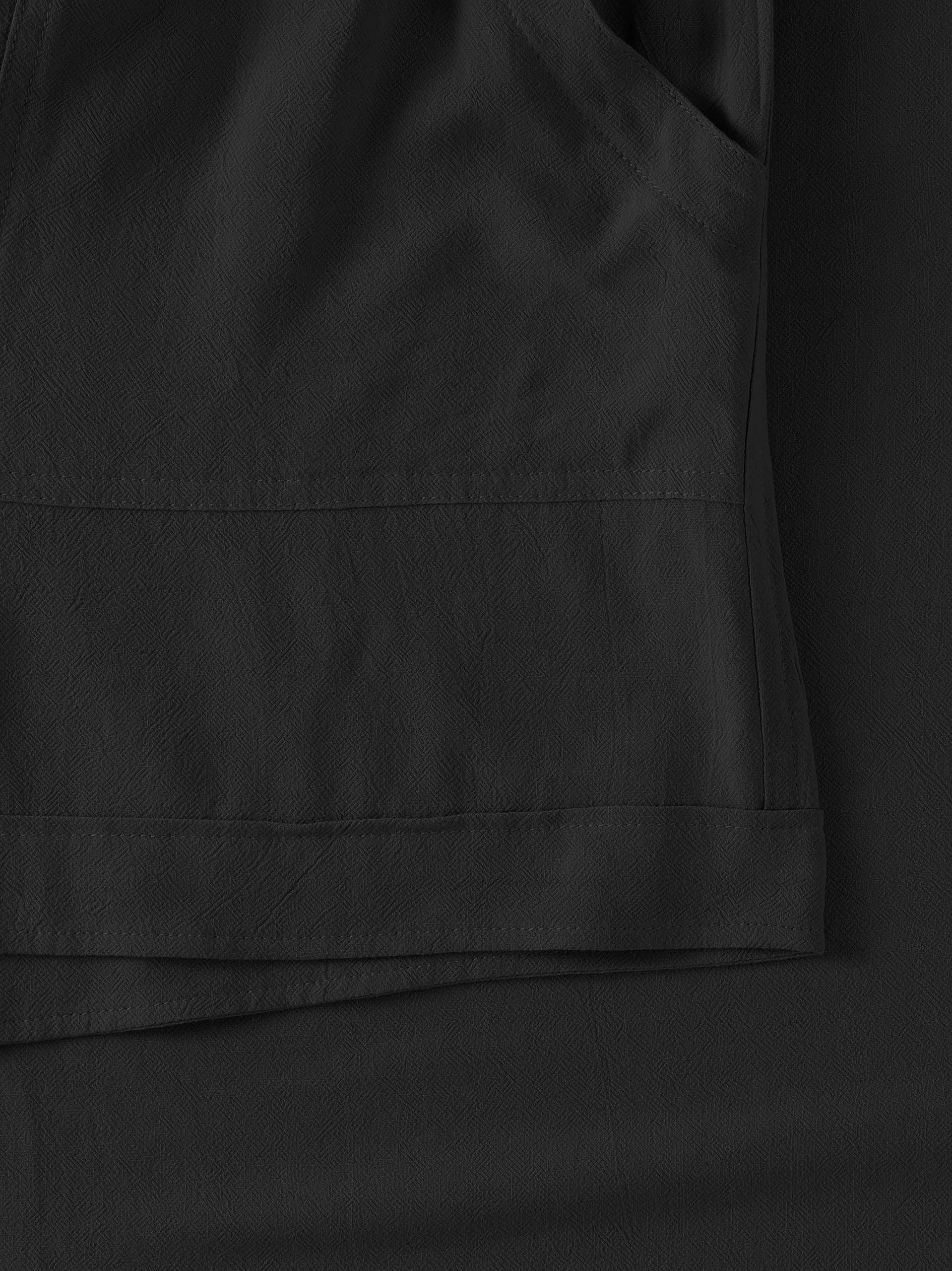 Womens Linen Shorts with Elastic Waistband Comfort Fit Skinsoft Summer Shorts (Large, 3bh05_Black)