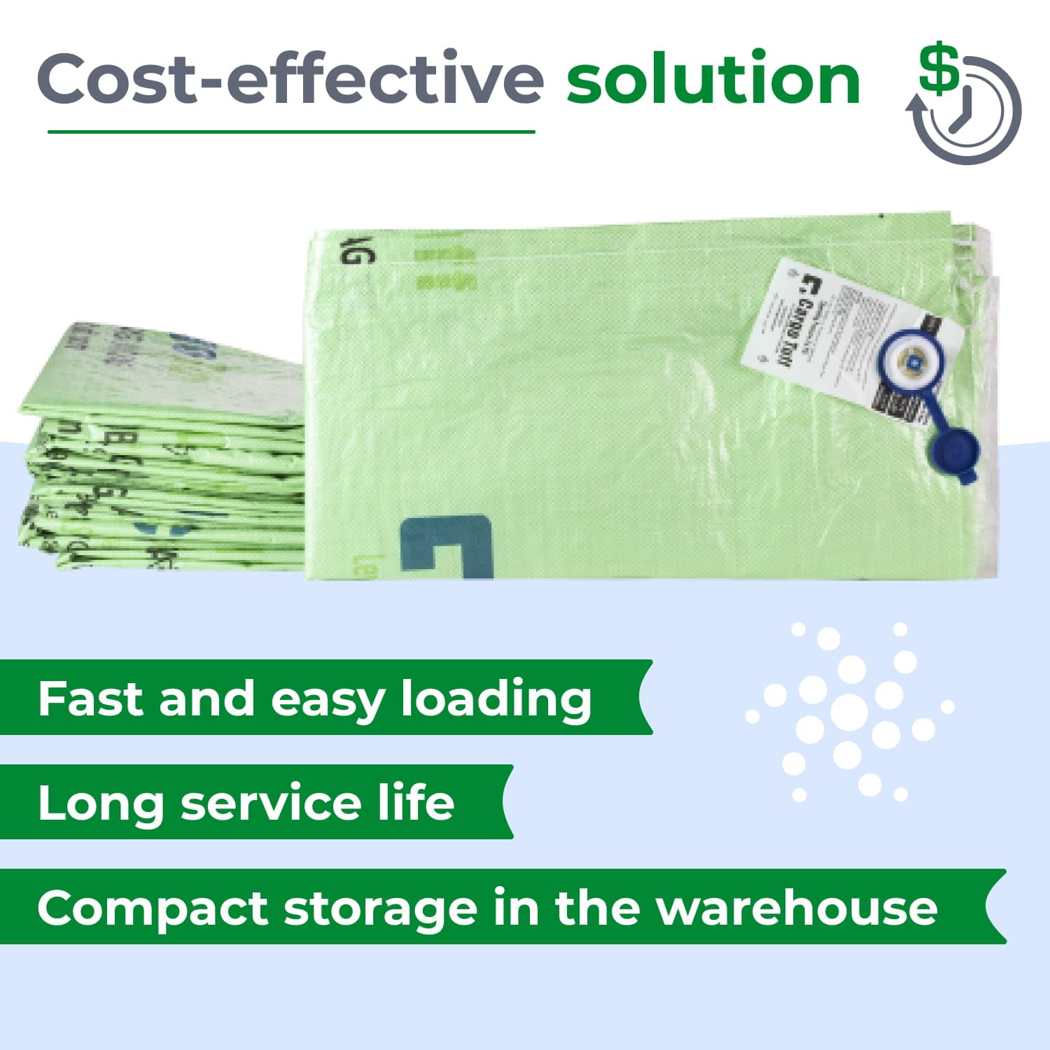 IDL Packaging 48" x 96" Dunnage Airbags, Woven Polypropylene, Level 1 - Fill The Void in Trucks and Intermodal Shipments, Reusable - Load Securement Airbags for Container Stuffing