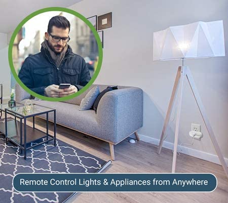 Smart Plug with Energy Monitoring | 15A Max / 10A Continuous | WiFi Smart Outlet | Mobile App | Alexa | Google | ETL Certified (Package of 4)