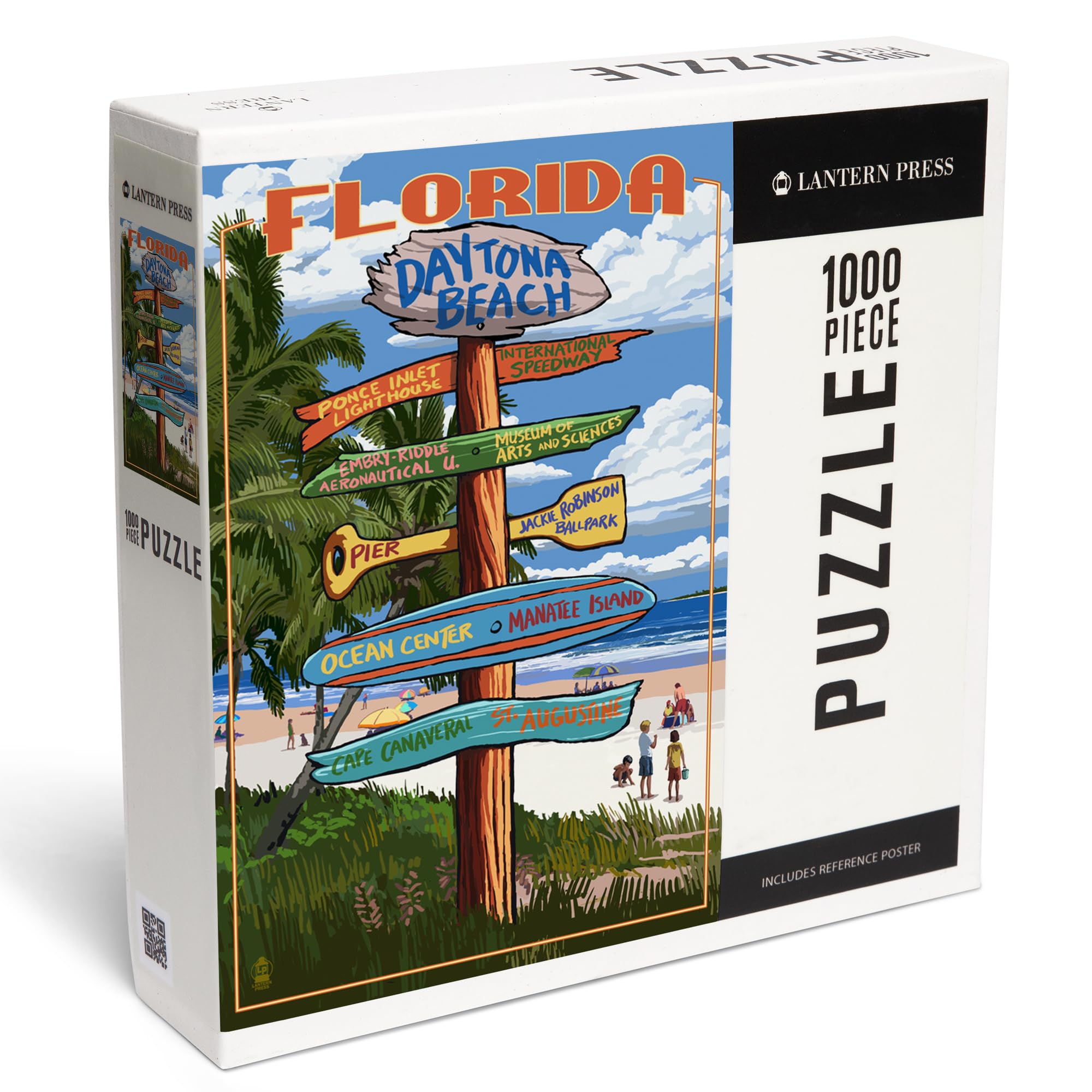 Daytona Beach, Florida, Destinations Sign (1000 Piece Puzzle, Challenging Jigsaw Puzzle for Adults, Made in USA)