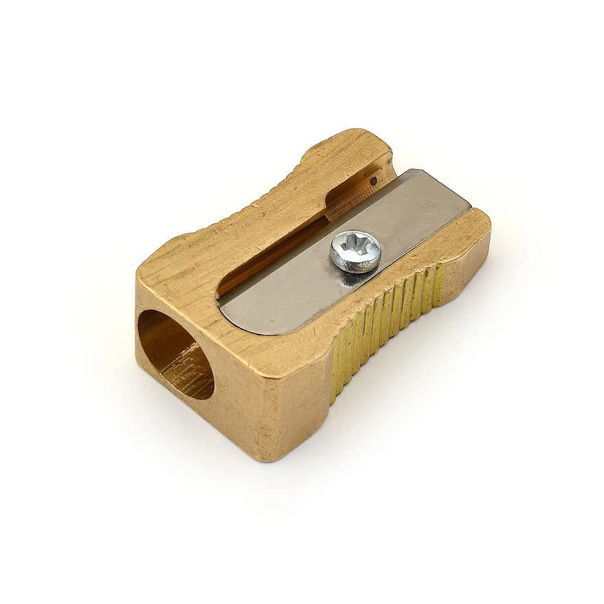 DUX Brass Wedge Pencil Sharpeners: Single (Brass)