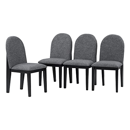 FIQHOME Se 6-Piece, Modern Style Set with Faux Marble 4 Upholstered Dining 1 Bench,Kitchen Table and Chairs for 6,Gray
