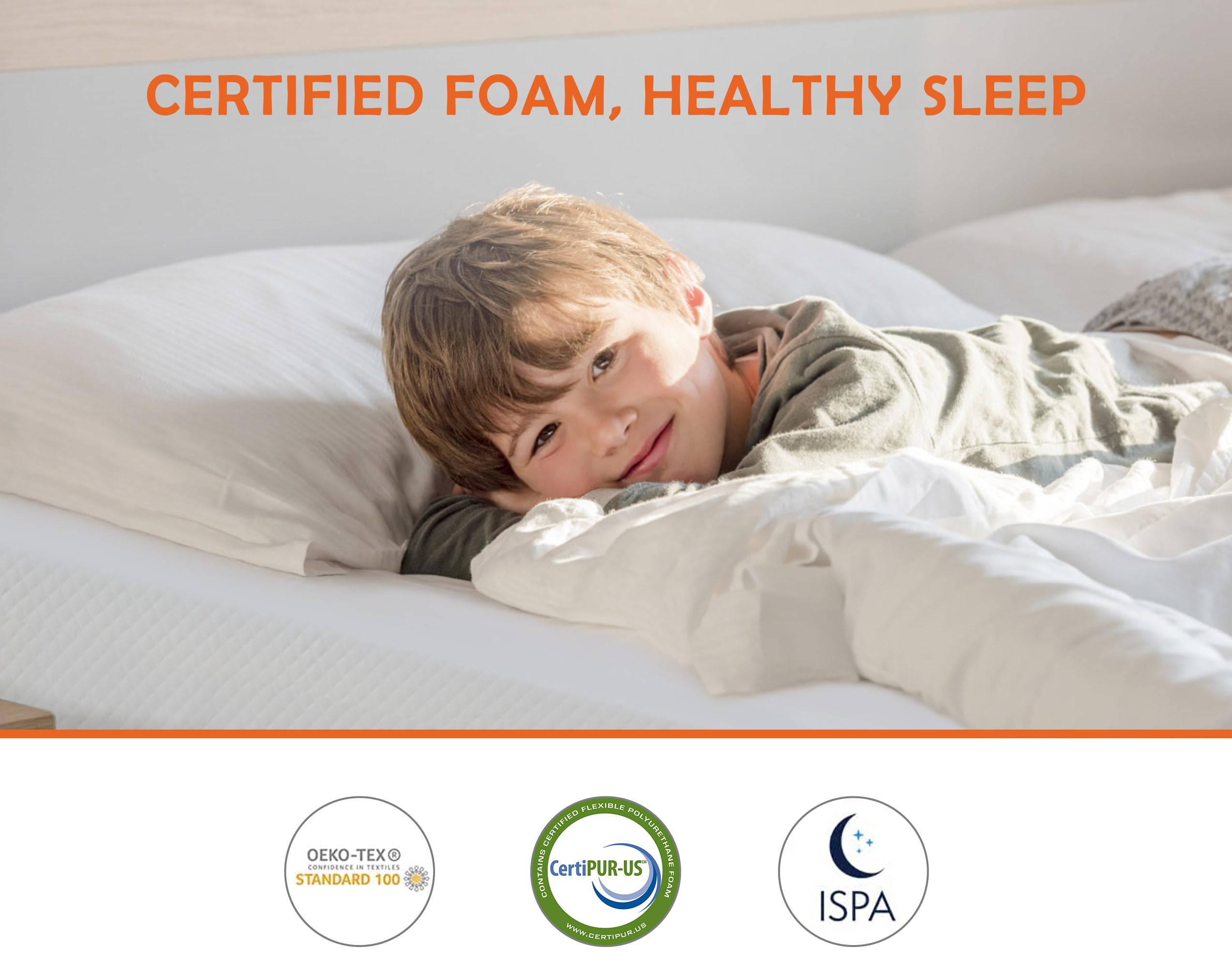 Green Tea Full Size Mattress, 6 Inch Gel Memory Foam Cooling Pad, CertiPUR-US Certified for Kids/Adults, Bed-in-a-Box, Pressure Relieving