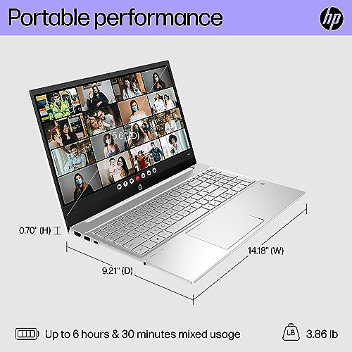 HP Pavilion 15.6" Touchscreen Laptop, FHD IPS Display, 13th Gen Intel Core i5-1335U, 64GB RAM, 1TB SSD, Intel Iris Xe Graphic, Business & Student, Full-Size Backlit Keyboard, WiFi 6, Windows 11Home