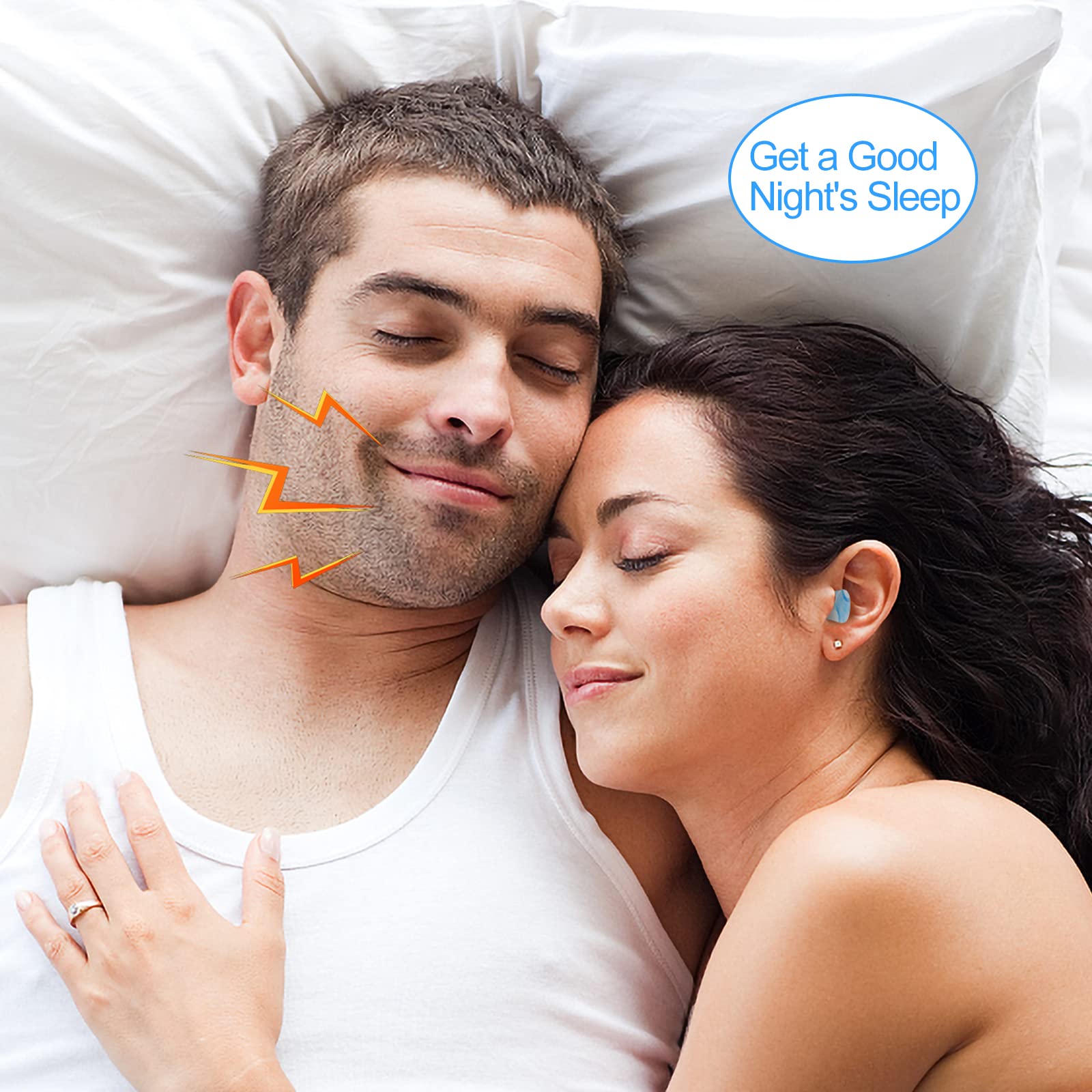 Ear Plugs for Sleeping Noise Cancelling - Hush Plugz 10 Pairs 40db Foam Earplugs Noise Reduction, Reusable and Ultra Soft Hearing Protection for Snoring, Work, Shooting and All Loud Events