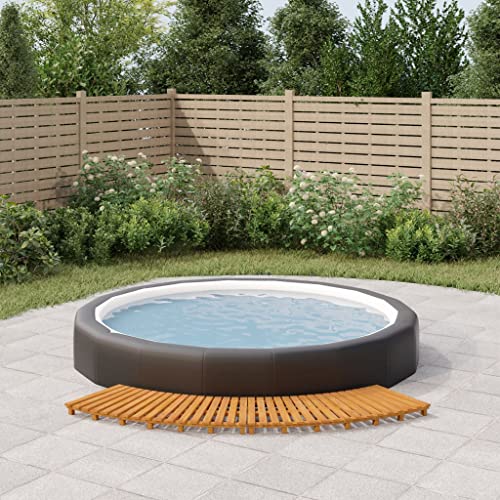 GOLINPEILO 2 pcs Spa Steps Solid Wood Acacia, Wooden Spa Steps, Hot Tub Step, Spa Pool Step for Outdoor Use -AA