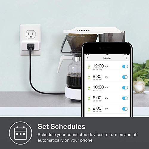 Kasa Smart Plug Mini, Smart Home Wi-Fi Outlet Works with Alexa & Google Home, Wi-Fi Simple Setup, No Hub Required β A Certified for Humans Device (HS105)
