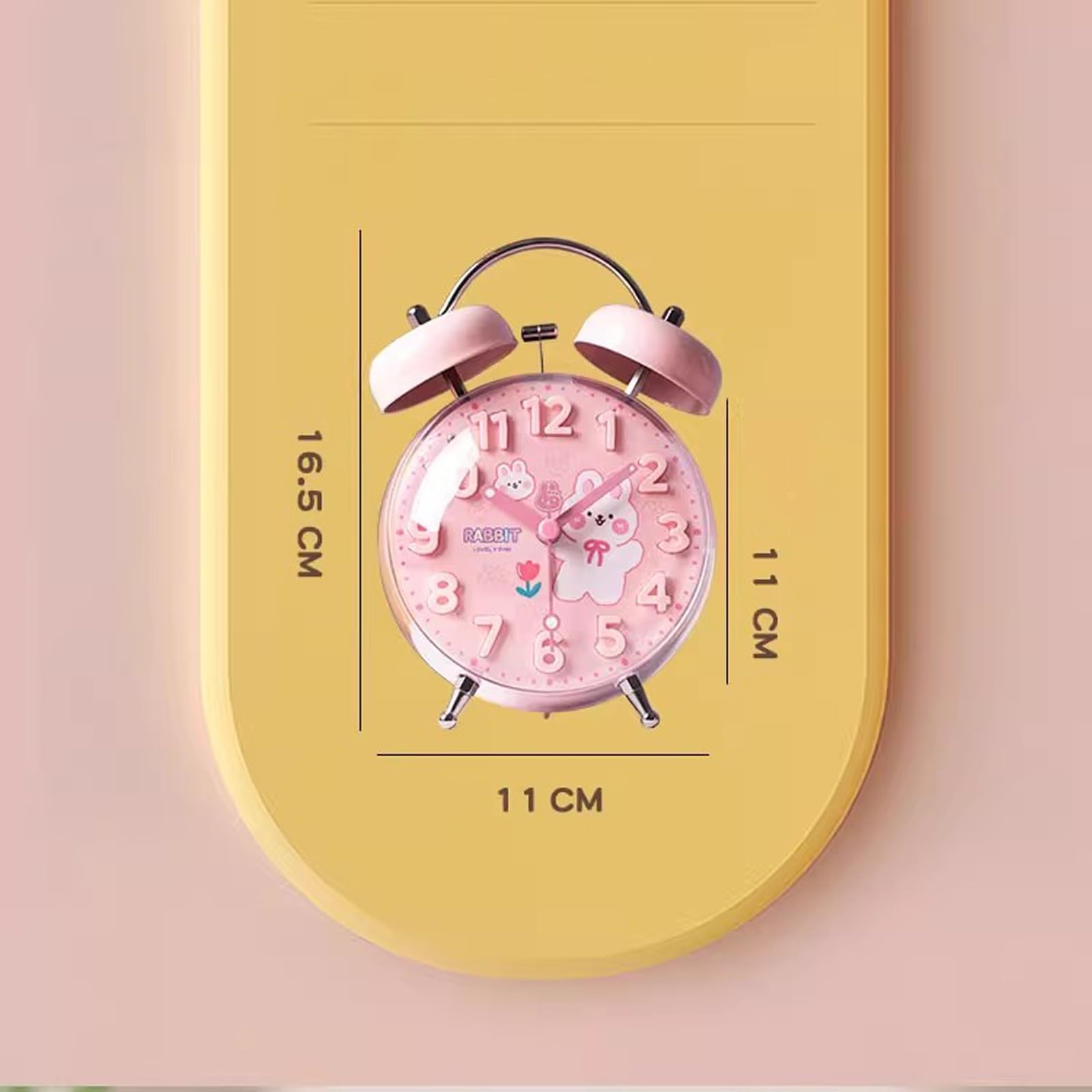 GRFIT Alarm Clocks Loud Alarm Clock for Bedrooms, Analog Alarm Clock, Small Alarm Clock, Cute Design for Kids, Battary Operation, 4 inch Digital Alarm (Color : B)