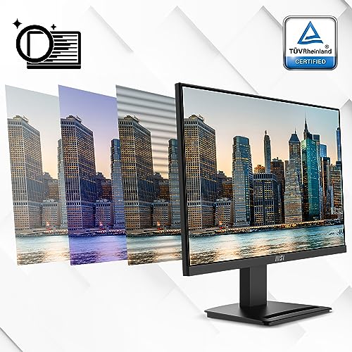 MSI PRO MP2412, 24", 1920 x 1080 (FHD), FreeSync, 100Hz, TUV Certified Eyesight Protection, 1ms, VGA, HDMI, Black