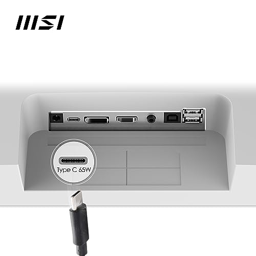 MSI Modern MD272XPW, 27" Monitor, IPS, 1920 x 1080 (FHD), FreeSync, 100Hz, TUV Certified Eyesight Protection, 1ms, VGA, HDMI, Black