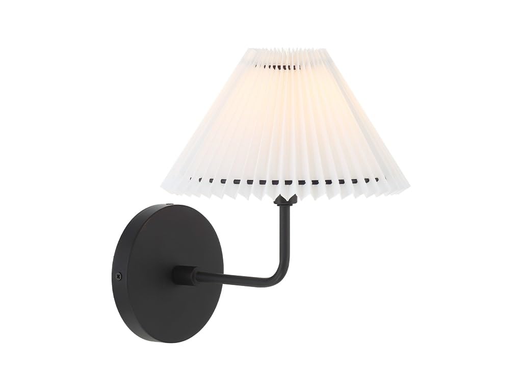 Francis Millar FR90105MBKFR 1-Light Wall Sconce in Matte Black (9'' W x 11'' H)