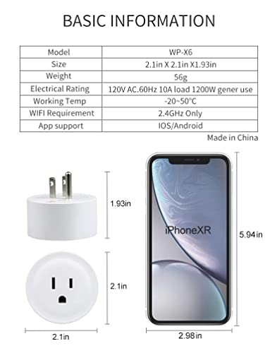 Alexa Smart Plug,2.4G Wi-Fi Outlet Socket Work with Alexa and Google Home,Mini Smart Plug Voice Remote Control Timer Device Sharing (2 Pack)