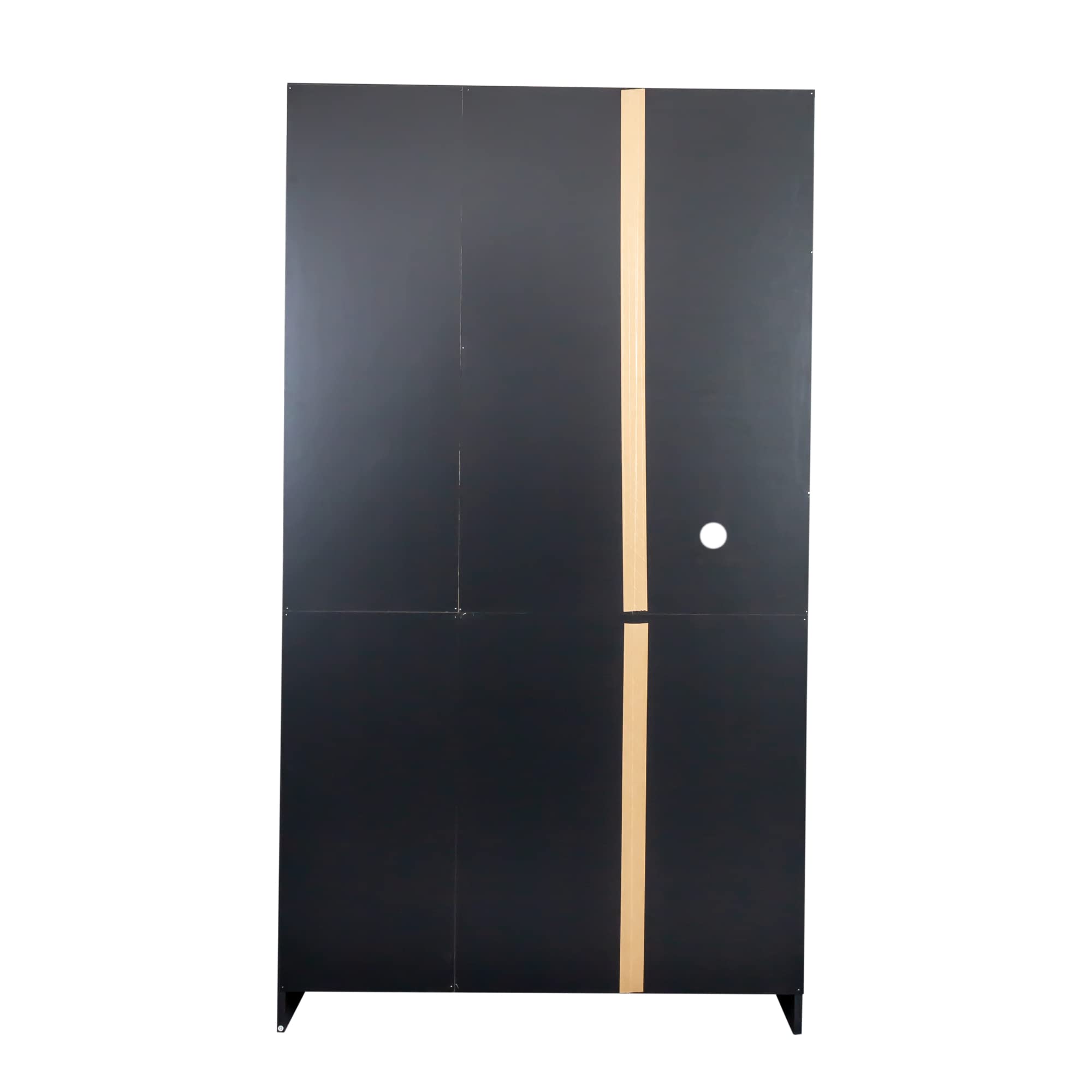 EMKK Hutch Farmhouse Large Storage 71” Pantry Doors, Open Shelves and Drawer for Dining Room,Freestanding Kitchen Cupboard Buffet Cabinet, Black