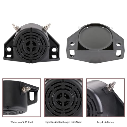 AKIZIDS 12V-48V Backup Warning 110±3db Reverse Horn Truck Back-up Alarm with Super Loud Beeper Tone for Trucks,forklifts,Lorry Heavy Vehicles