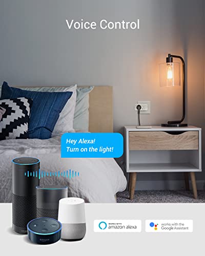EZVIZ Smart Plug, Smart Home WiFi Outlet Compatible with Alexa, Echo, Google Home, Remote Control | T30-B(White, 2 Packs)