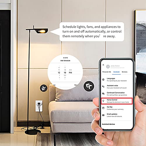 UCOMEN Smart Plug WiFi Outlet Mini Wall Charger Work with Alexa, Echo and Google Home &IFTTT, Night Light, Remote Control, Timer Function,4 Pack