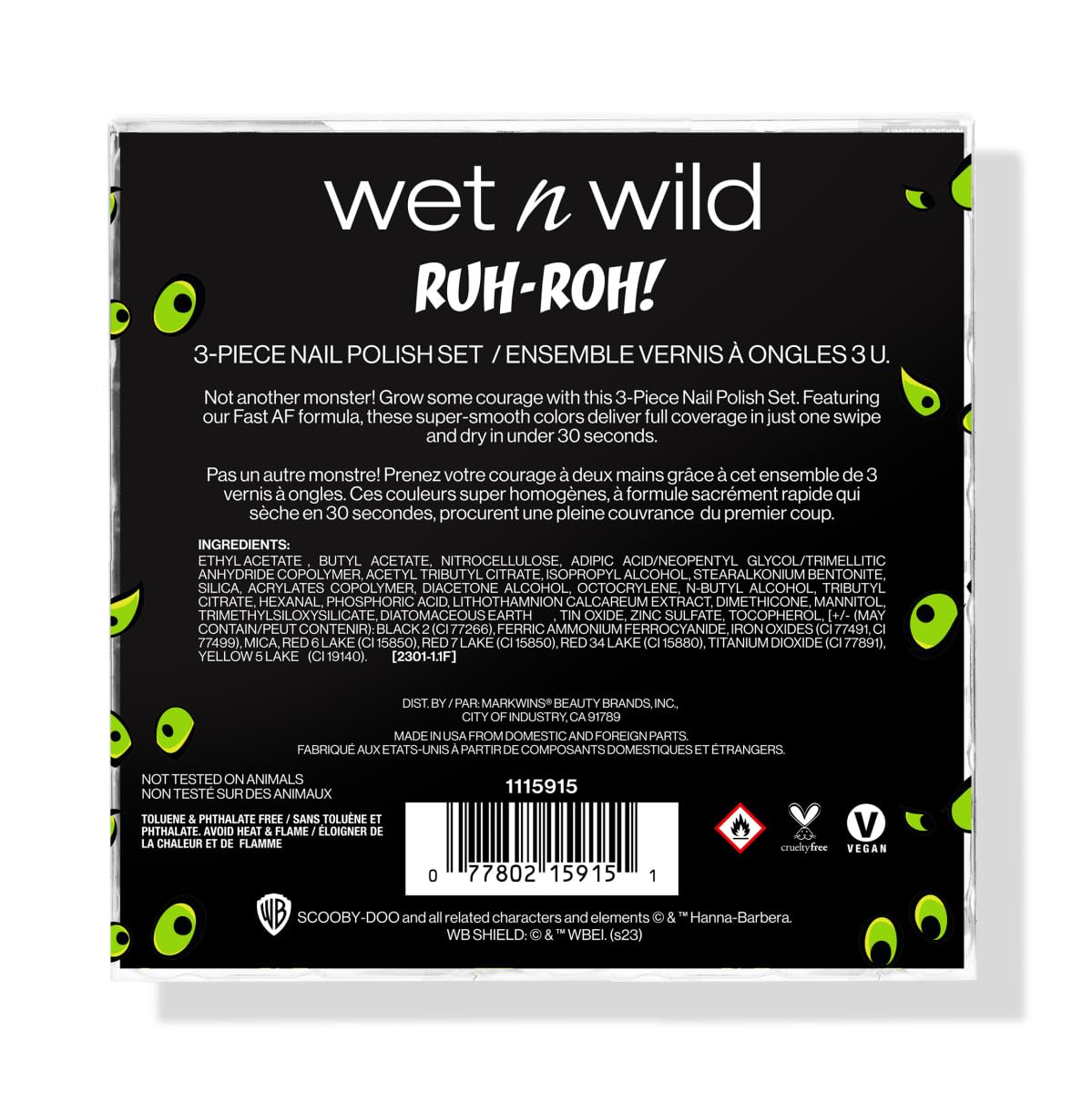 wet n wild Scooby Doo Collection RUH-ROH! 3-Piece Nail Polish Set