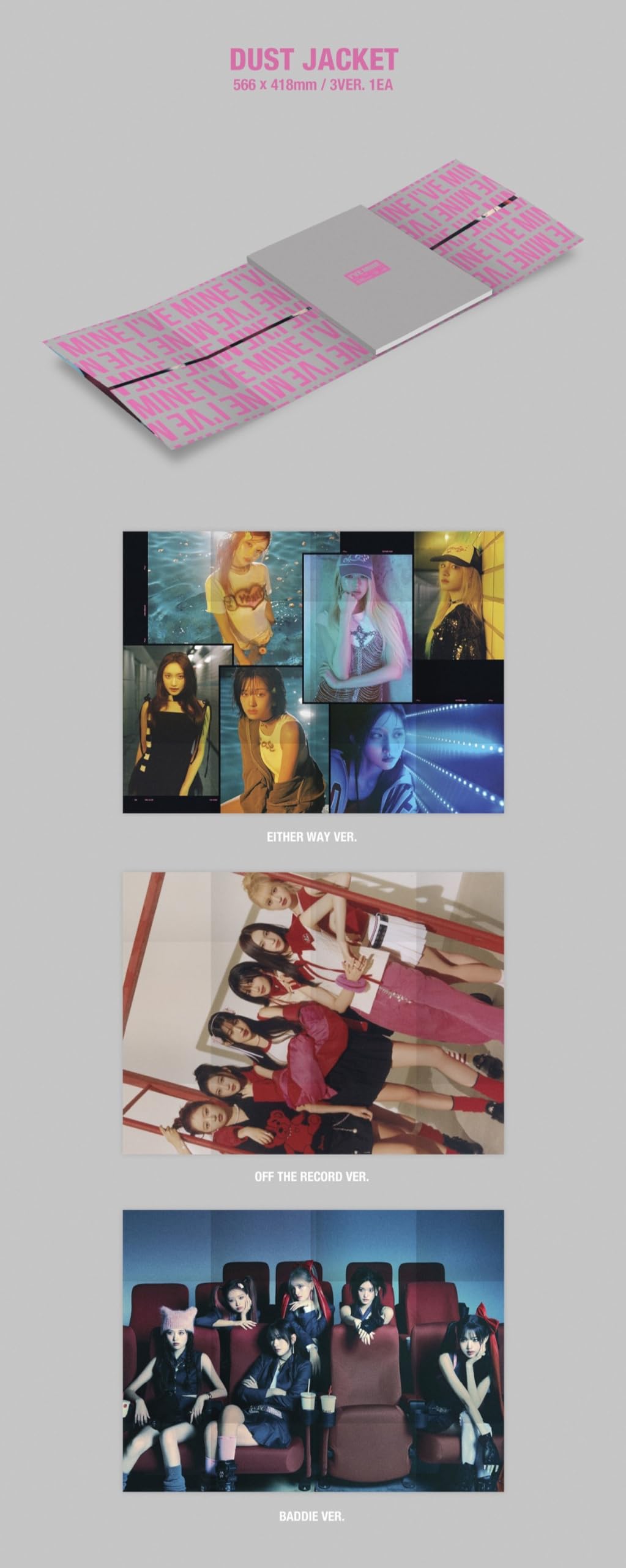 IVE Album - I'VE MINE I'VE MINE The 1st EP Full Album Set (4 ver. set)+Pre Order Benefits+BolsVos Exclusive K-POP Inspired Digital Planner, Sticker Pack for Social Media