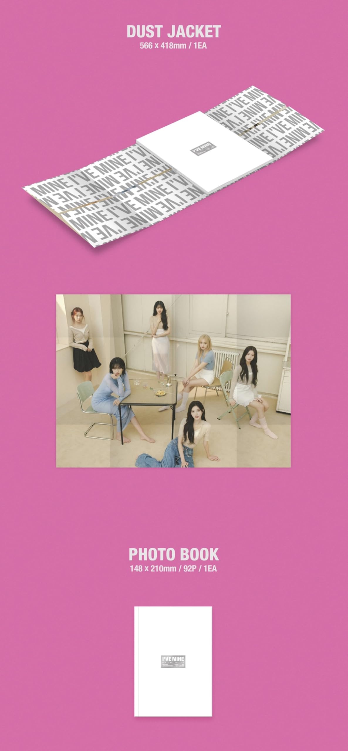 IVE Album - I'VE MINE I'VE MINE The 1st EP Full Album Set (4 ver. set)+Pre Order Benefits+BolsVos Exclusive K-POP Inspired Digital Planner, Sticker Pack for Social Media