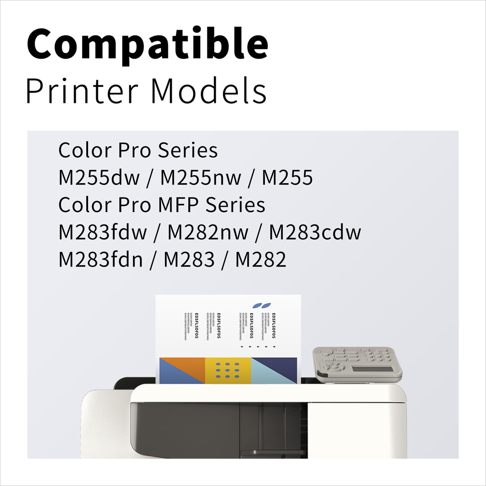 206X Black Toner Cartridge with Chip LemeroUexpect Compatible Replacement for HP 206X 206A W2110X Toner Cartridges Set for Laserjet MFP M283fdw M283cdw M283 M282 Pro M255dw M255 Printer, 2 Pack