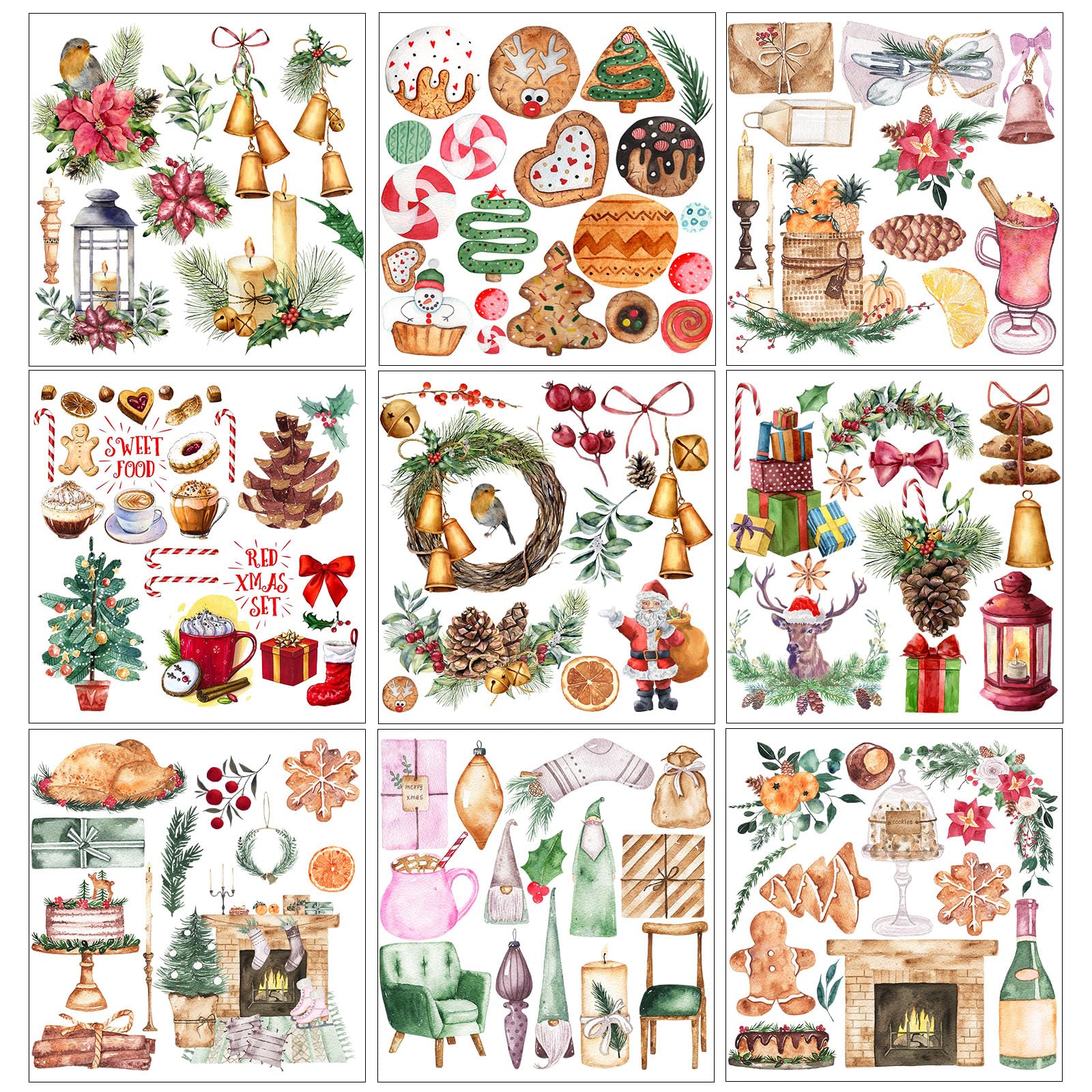 Rub On Transfers for Crafts,9sheets Christmas Rub On Transfers Rub On Transfers for Crafting Clearance Transfers for Crafts Rub Rub On Transfers for Wood Rub On Furniture Transfers Rub On Transfer