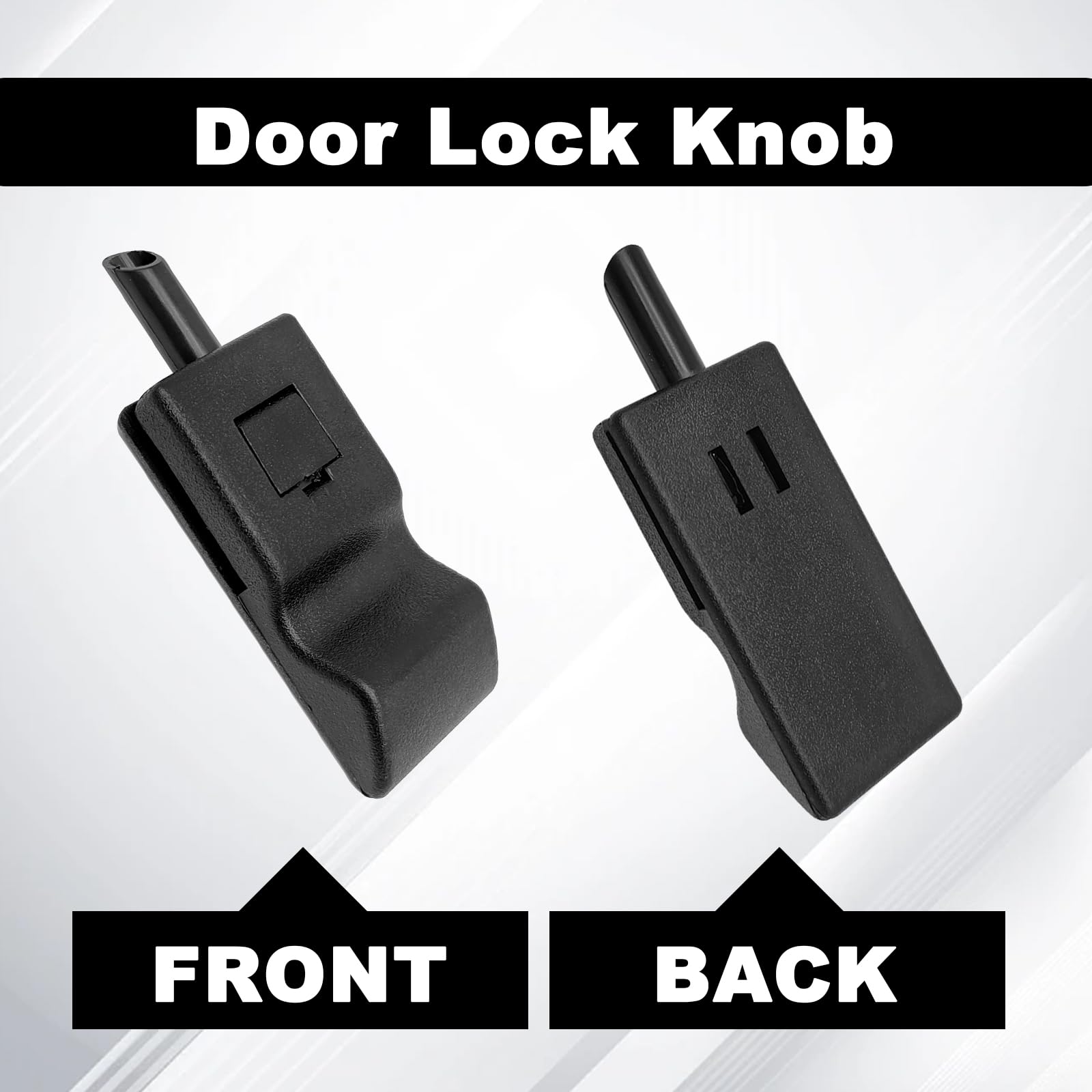 2Pcs Door Lock Knob, Interior Front Or Rear Door Lock Knob Buckle Window Locker Compatible with 2007-2014 Chevy Avalanche Silverado Suburban Tahoe GMC Sierra Yukon Cadillac Escalade Replaces15844616