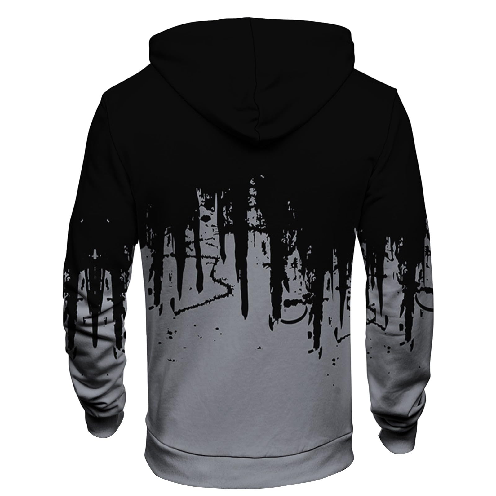 Ymosrh Men's Hoodies, Unisex 3D Printed Novelty Pullover Hooded Sweatshirt Sudaderas Hombre Cool Hoodies Mens Sweatshirt Big And Tall Hoodies For Lightweight Pullover Sweatshirts (L, Gray)